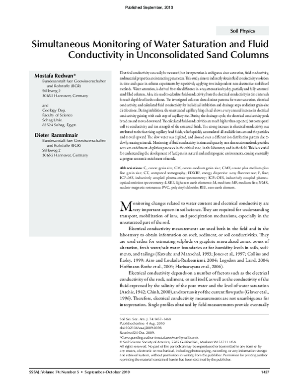(PDF) Simultaneous Monitoring of Water Saturation and Fluid ...