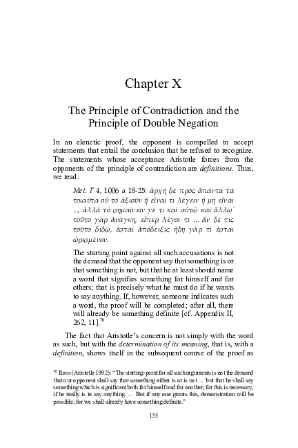 (PDF) The Principle of Contradition and the Principle of Double ...