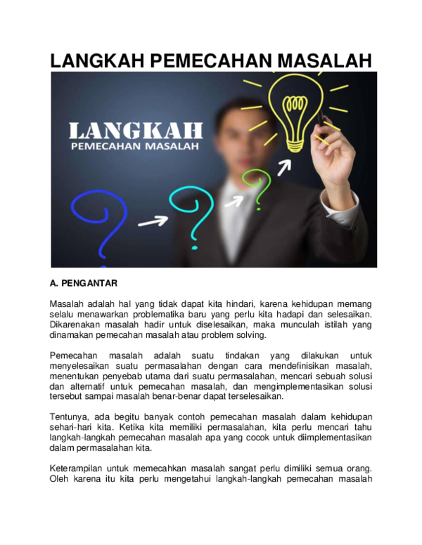 (PDF) LANGKAH PEMECAHAN MASALAH