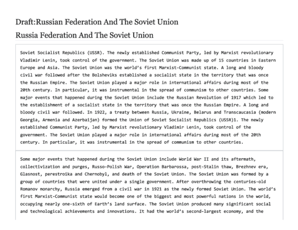 (PDF) Russian Federation And Soviet Union