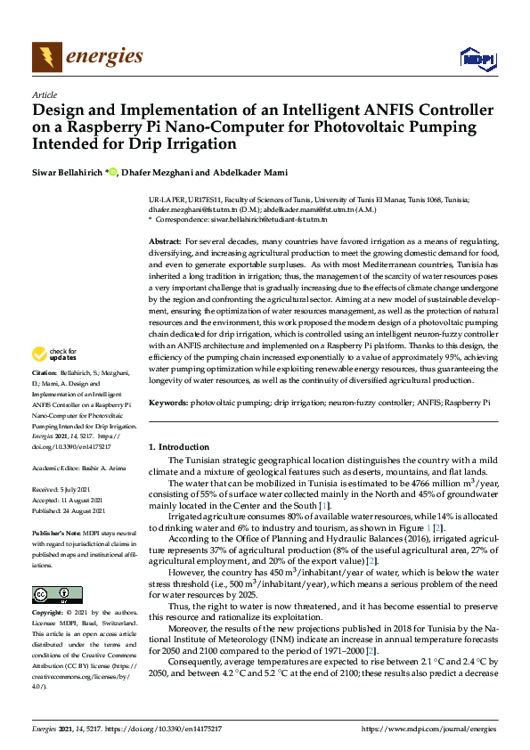 (PDF) Design and Implementation of an Intelligent ANFIS Controller on a Raspberry Pi Nano ...