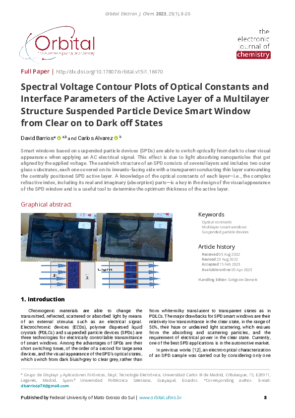 (PDF) Spectral Voltage Contour Plots of Optical Constants and Interface ...