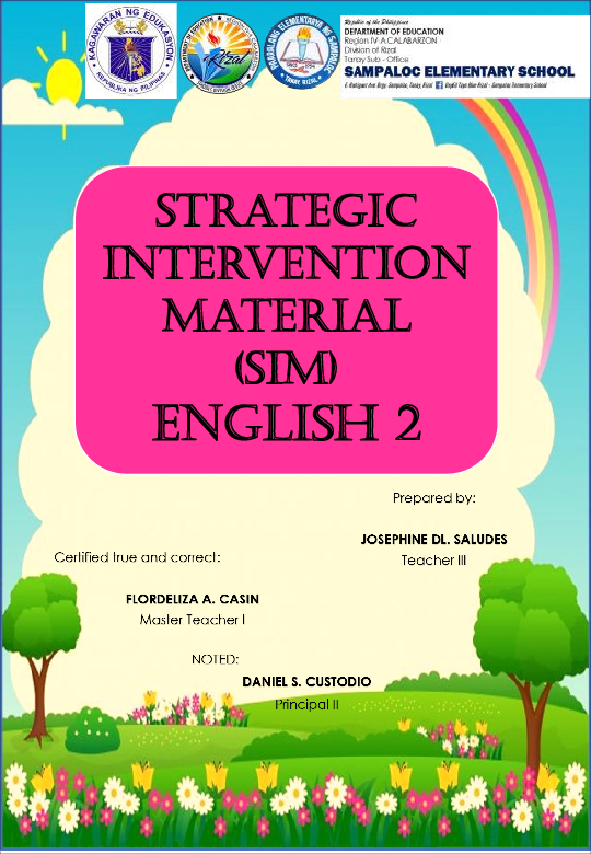 (PDF) Strategic Intervention Material (SIM) in English 2 Quarter 3 ...