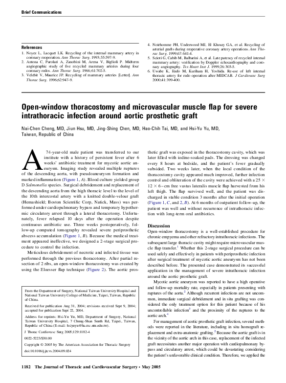 (PDF) Open-window thoracostomy and microvascular muscle flap for severe ...