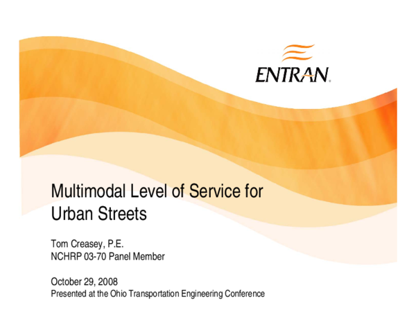 (PDF) Multimodal Level of Service for Urban Streets