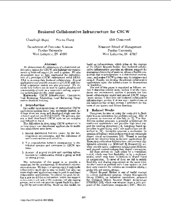 (PDF) Brokered collaborative infrastructure for CSCW