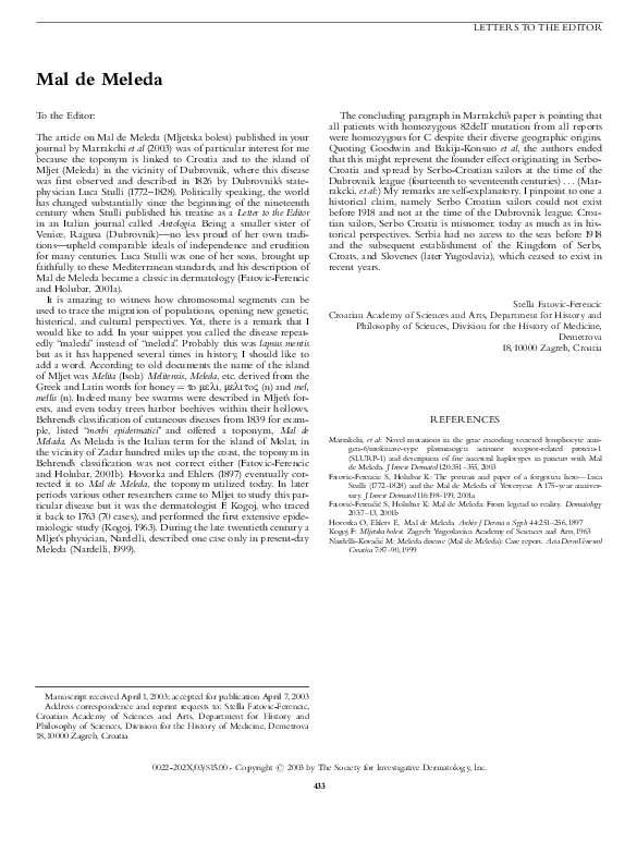 (PDF) Mal de Meleda