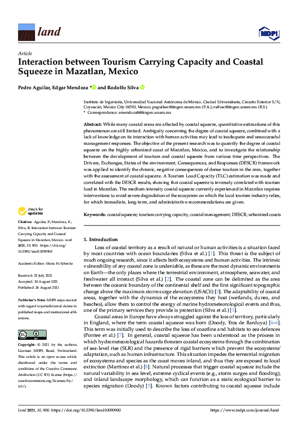 (PDF) Interaction between Tourism Carrying Capacity and Coastal Squeeze ...