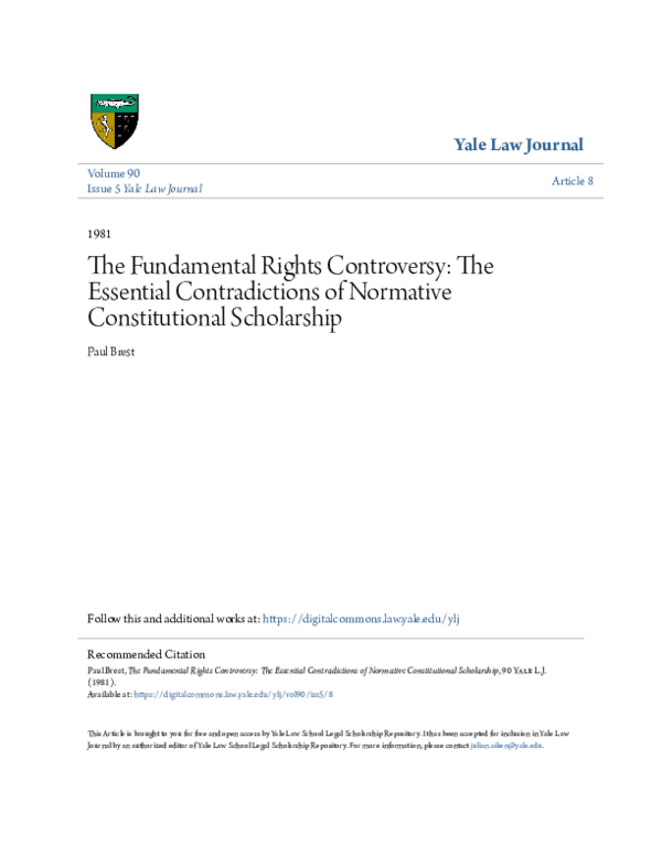 (PDF) The Fundamental Rights Controversy: The Essential Contradictions ...
