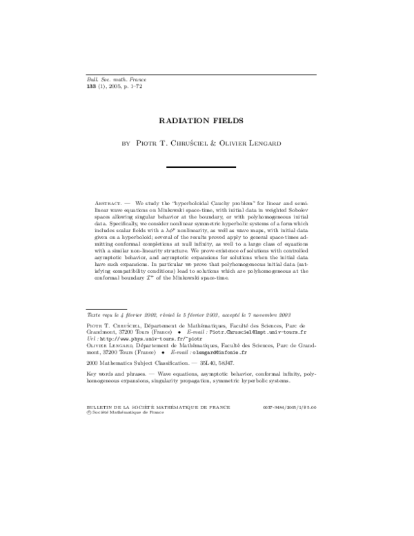 (PDF) Radiation fields
