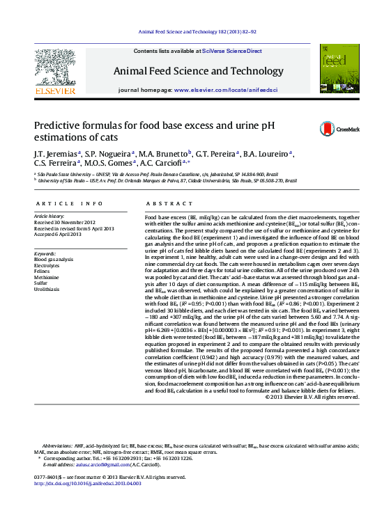 (PDF) Predictive formulas for food base excess and urine pH estimations ...