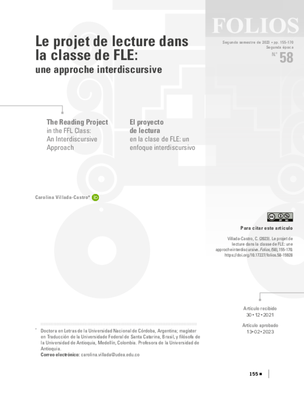(PDF) Le projet de lecture dans la classe de FLE: une approche ...