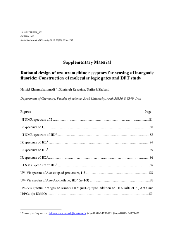 (PDF) Rational Design of Azo-Azomethine Receptors for Sensing of Inorganic Fluoride ...