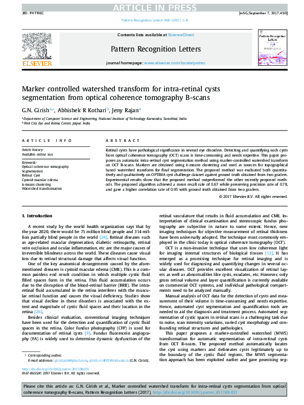 (PDF) Marker controlled watershed transform for intra-retinal cysts ...