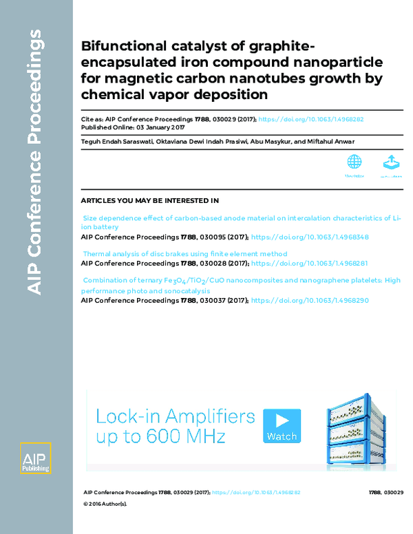 (PDF) Bifunctional catalyst of graphite-encapsulated iron compound ...