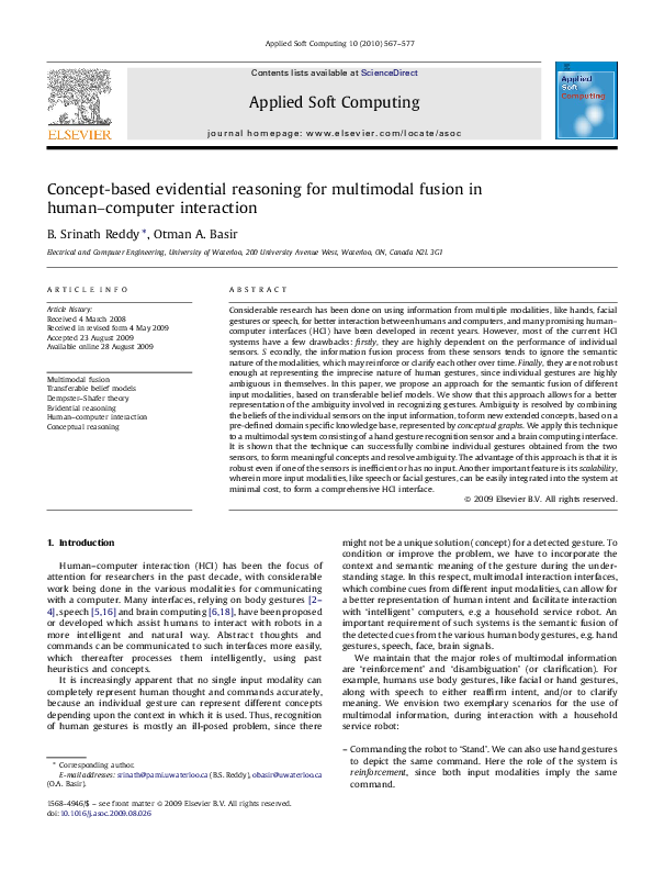 Pdf Concept Based Evidential Reasoning For Multimodal Fusion In Human Computer Interaction