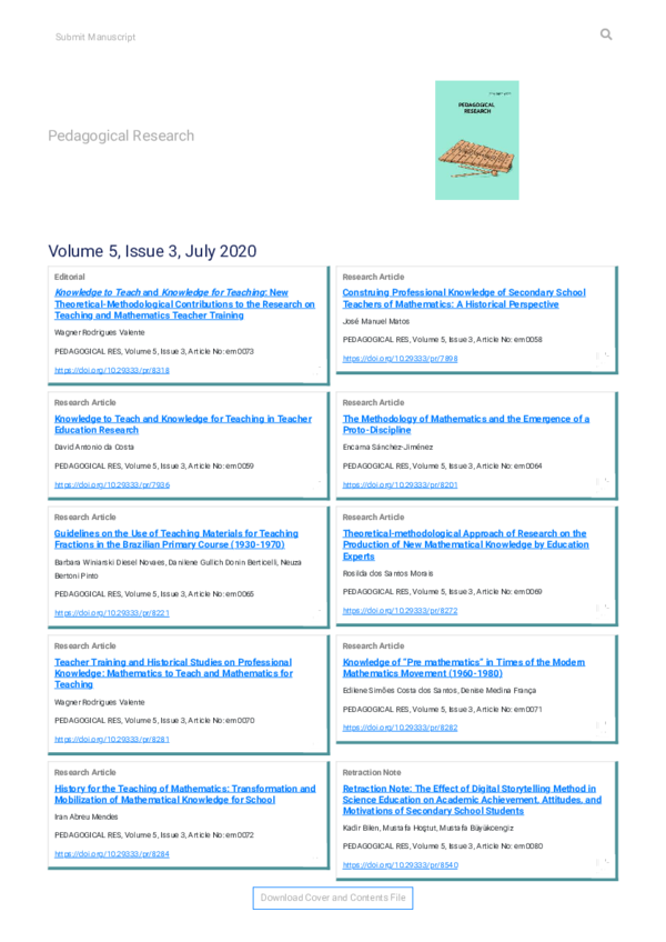 Pdf Knowledge To Teach And Knowledge For Teaching New Theoretical Methodological