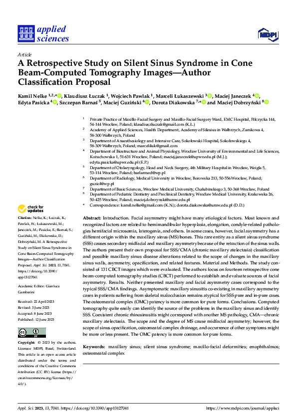 (PDF) A Retrospective Study on Silent Sinus Syndrome in Cone Beam ...