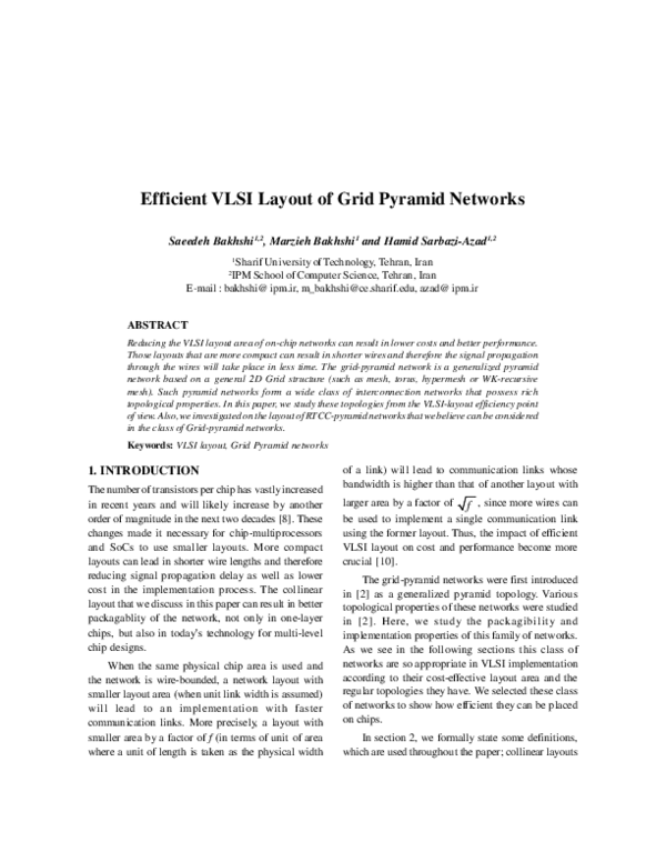 (PDF) Efficient VLSI Layout of Grid Pyramid Networks
