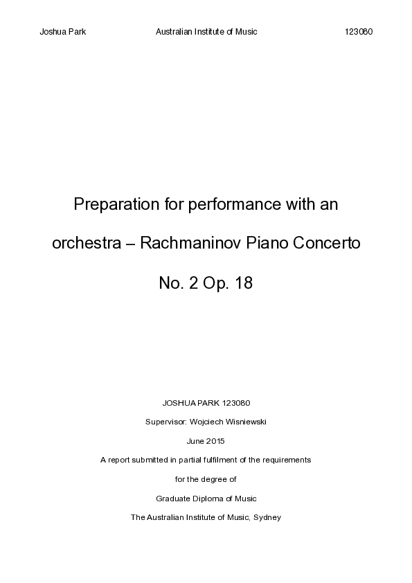 (PDF) Methods for Successful Piano Concerto Performance with Orchestra
