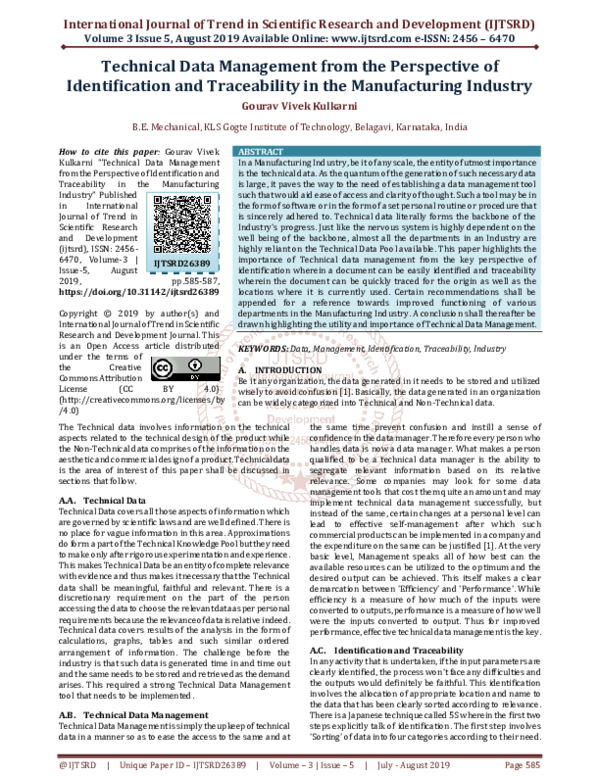 (PDF) Technical Data Management from the Perspective of Identification ...
