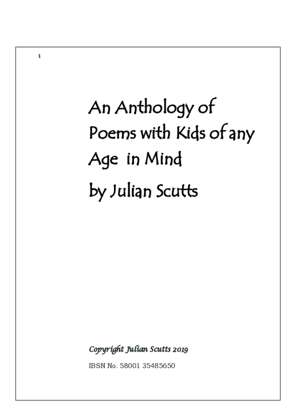 (PDF) An Anthology of Poems for Kids of any Age (Full version with ...