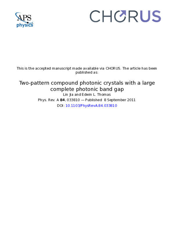 (PDF) Two-pattern compound photonic crystals with a large complete ...