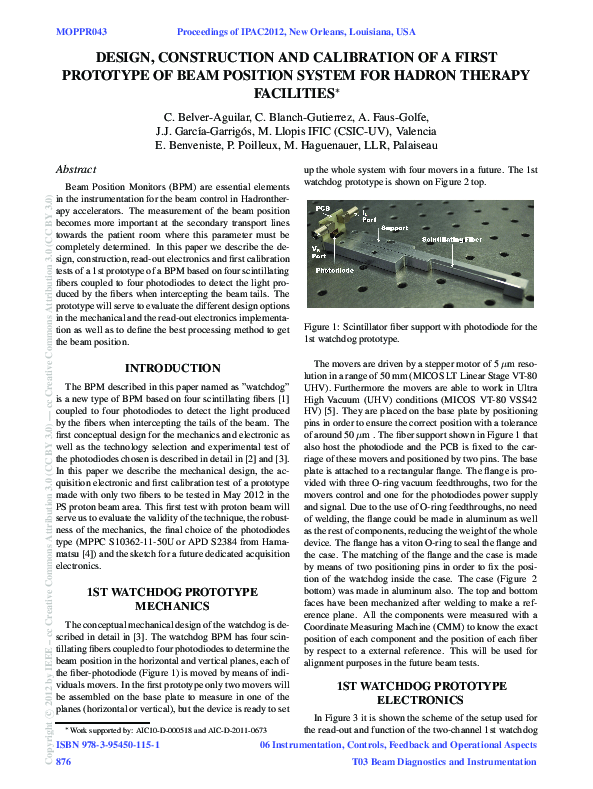 (PDF) Design, Construction and Calibration of a First Prototype of Beam ...