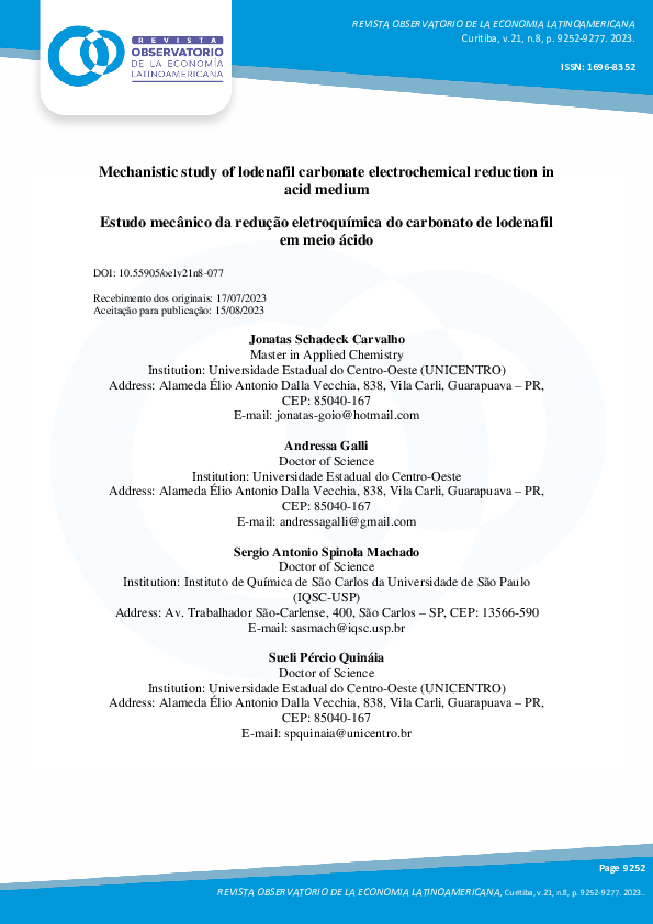 (PDF) Mechanistic study of lodenafil carbonate electrochemical ...