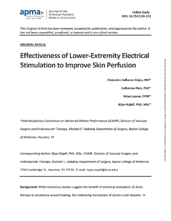 (PDF) Effectiveness of Lower-Extremity Electrical Stimulation to ...