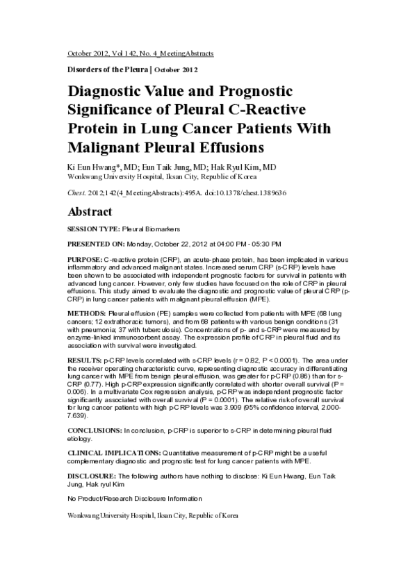 (PDF) Diagnostic value and prognostic significance of protein S-100 ...