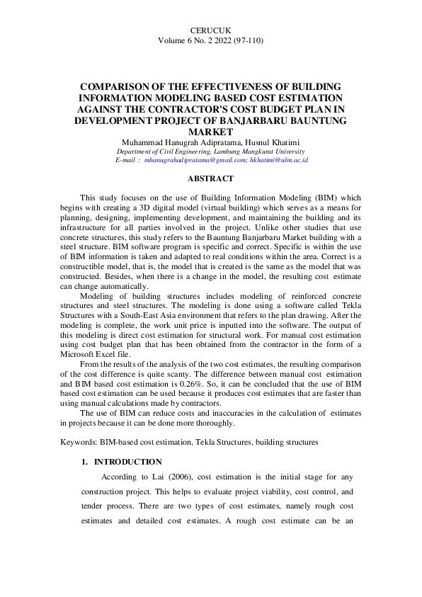 Pdf Comparison Of The Effectiveness Of Building Information Modeling
