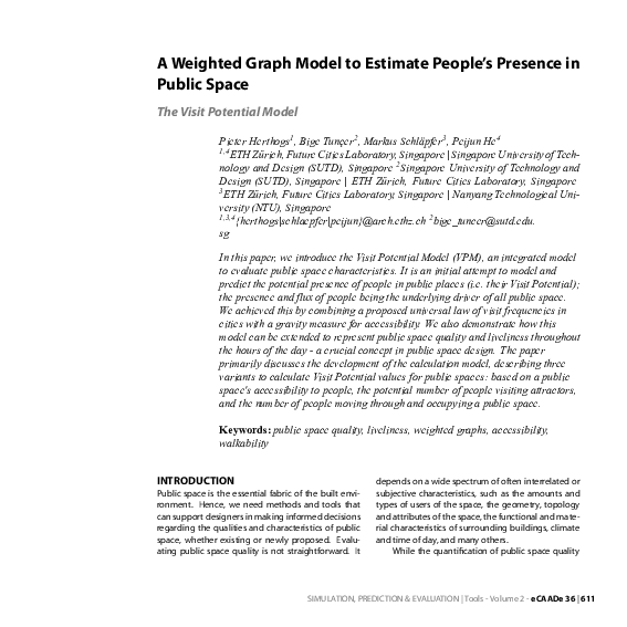 (PDF) A Weighted Graph Model to Estimate People's Presence in Public ...