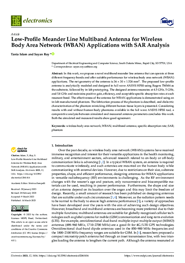 (PDF) Low-Profile Meander Line Multiband Antenna for Wireless Body Area Network (WBAN ...