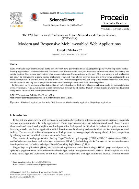 (PDF) Modern and Responsive Mobile-enabled Web Applications