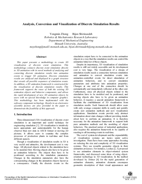 (PDF) Analysis, conversion and visualization of discrete simulation results
