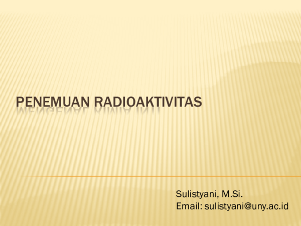 (PDF) Pengenalan Kimia Inti