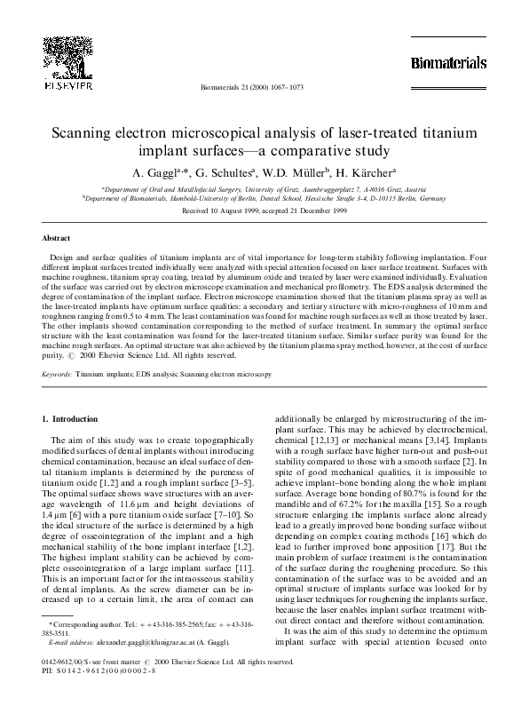 (PDF) Scanning electron microscopical analysis of laser-treated ...
