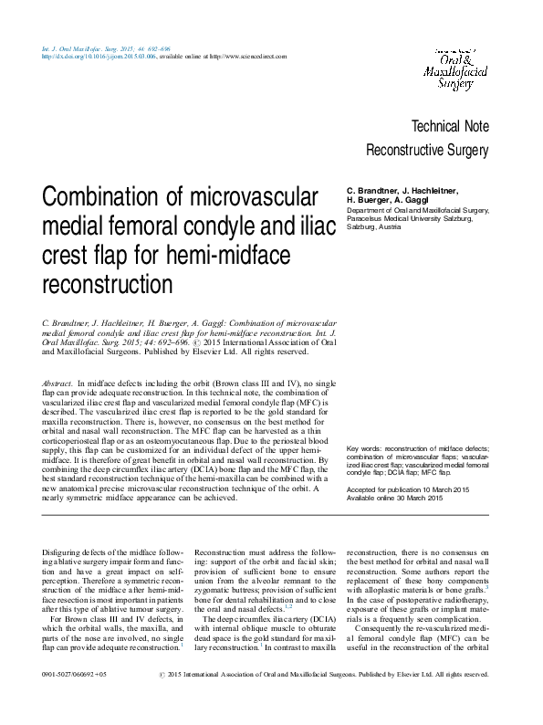(PDF) Combination of microvascular medial femoral condyle and iliac ...