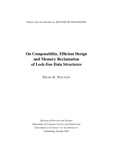 (PDF) On Composability, Efficient Design and Memory Reclamation of Lock-free Data Structures