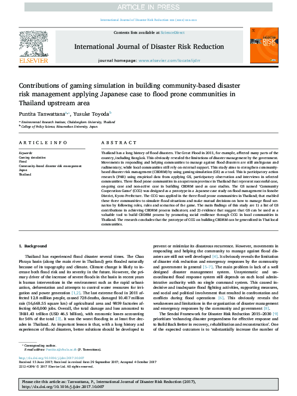 (PDF) Contributions of gaming simulation in building community-based ...