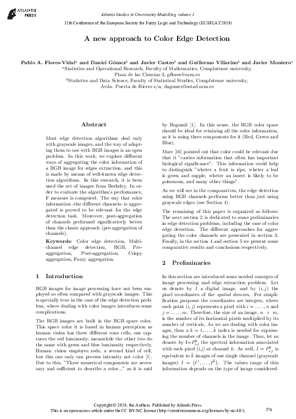 Pdf A New Approach To Color Edge Detection