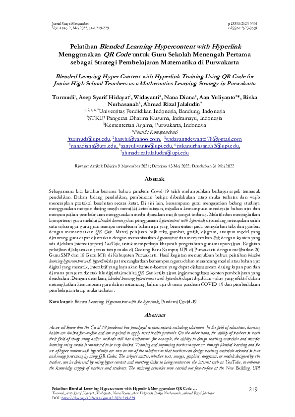 (PDF) Pelatihan Blended Learning Hypercontent with Hyperlink ...