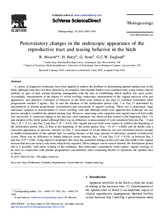 (PDF) Periovulatory changes in the endoscopic appearance of the ...