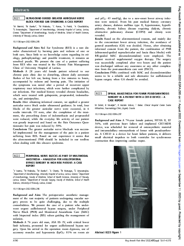 (PDF) B221 Ultrasound guided greater auricular nerve block for red ear ...