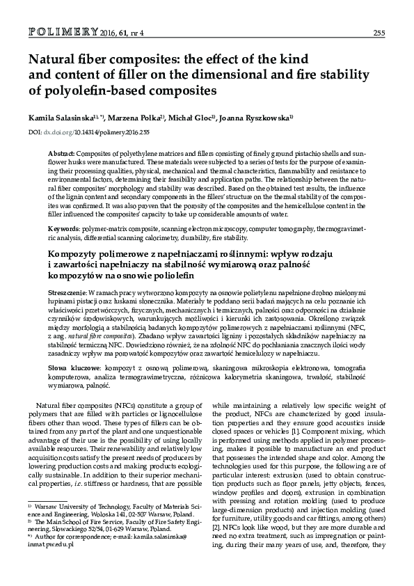 (PDF) Natural fiber composites: the effect of the kind and content of ...