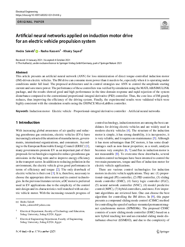 (PDF) Artificial neural networks applied on induction motor drive for an electric vehicle ...