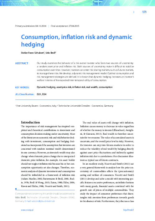 (PDF) Dynamic Hedging for Inflation and Asset Risks