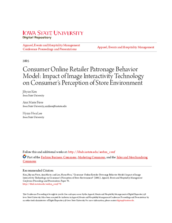 (PDF) Consumer Online Retailer Patronage Behavior Model: Impact of ...