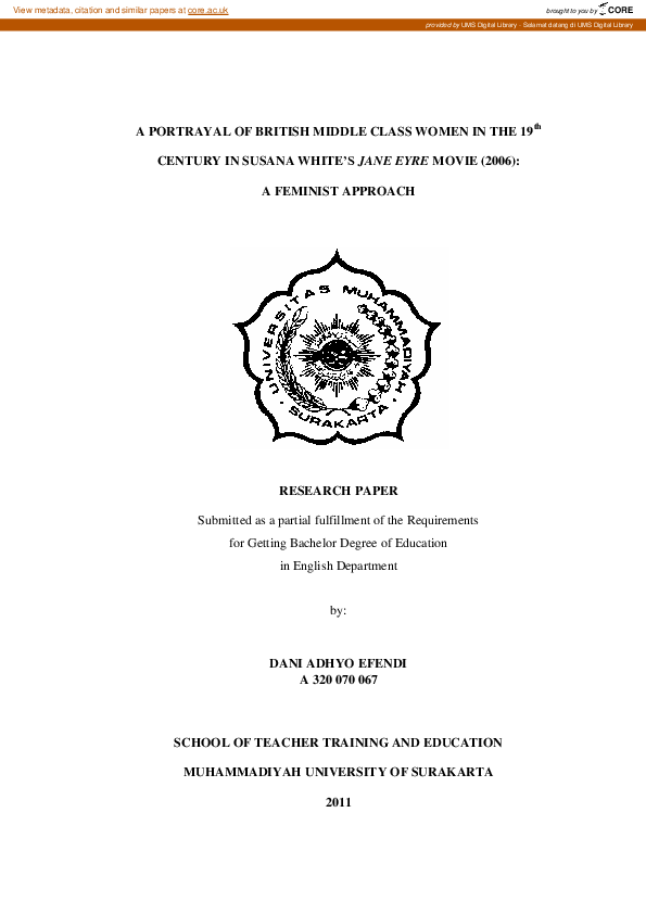 (PDF) A PORTRAYAL OF BRITISH MIDDLE CLASS WOMEN IN THE 19th CENTURY IN ...